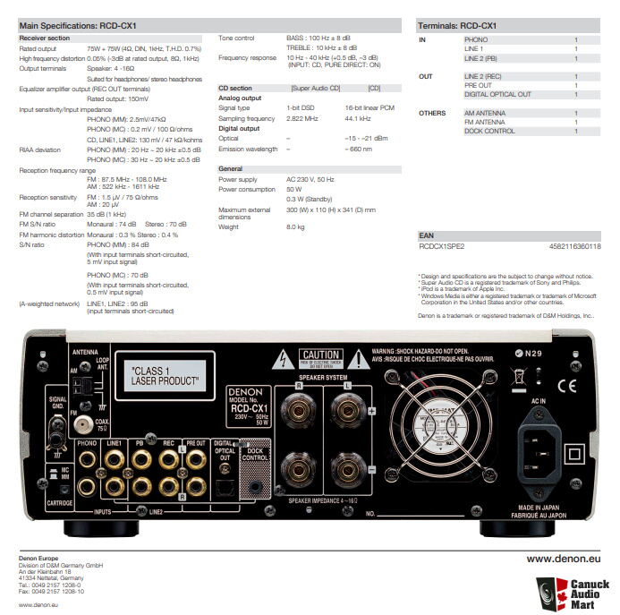 Denon RCD-CX1 Photo #2693386 - Canuck Audio Mart