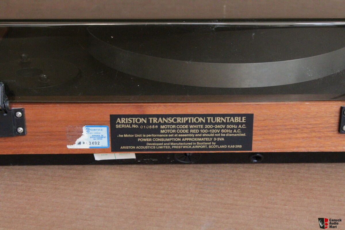 Ariston RD80 turntable REDUCED PRICE Photo #2702365 - Canuck Audio Mart