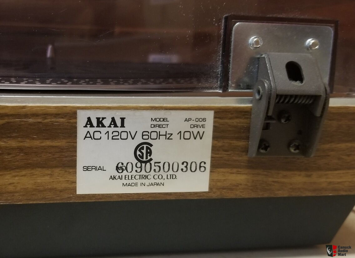 Vintage RARE Akai AP-006 Turntable Photo #2709044 - US Audio Mart