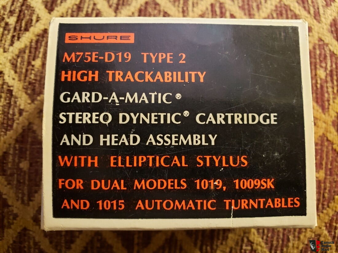 Shure M75E-D19 Type 2 Gard-A-Matic Cartridge and Head Assembly for Dual ...