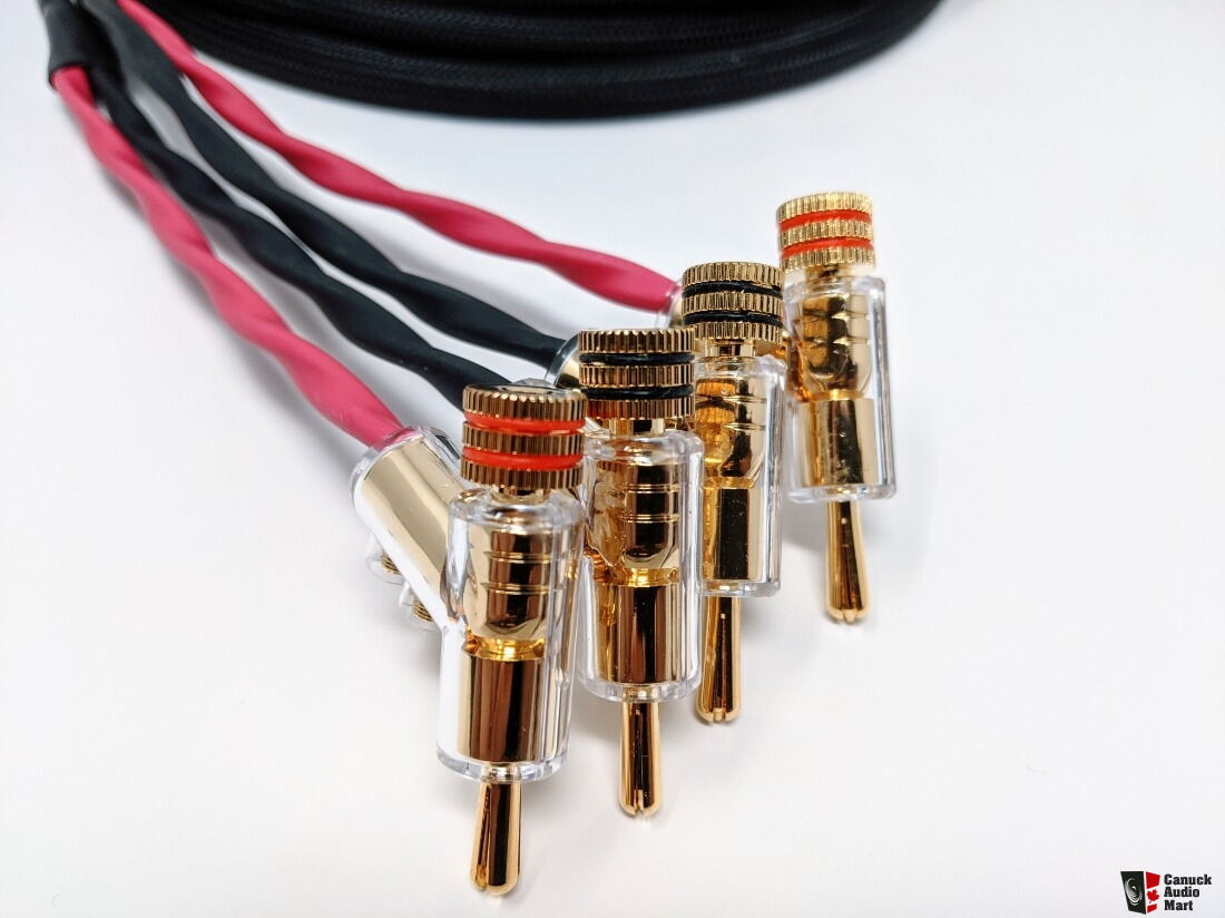 Canare 4S8 Star-Quad Cables - Locking Bananas - Crimped copper sleeves ...