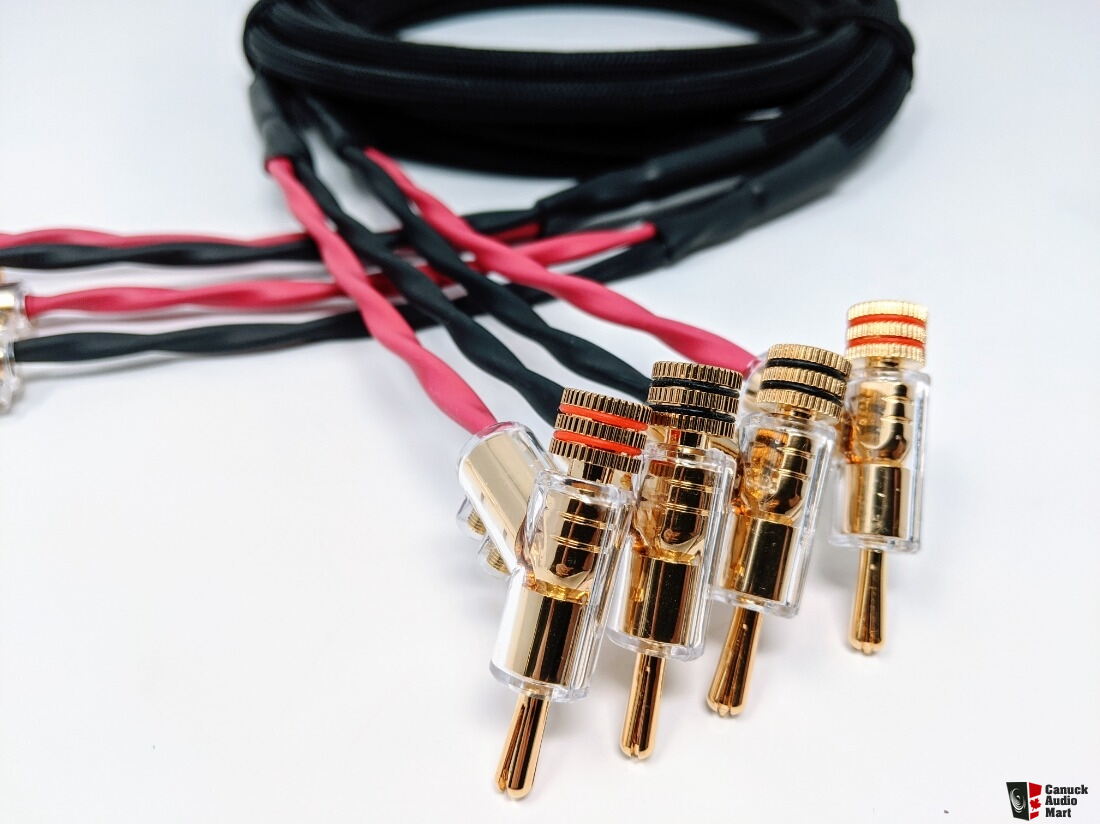 Canare 4S8 Star-Quad Cables - Locking Bananas - Crimped copper sleeves ...