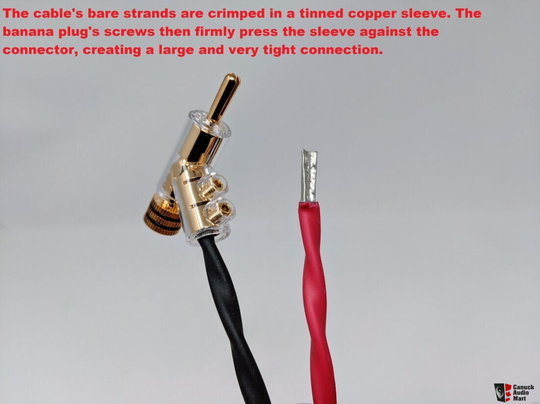 Canare 4S8 Star-Quad Cables - Locking Bananas - Crimped copper sleeves ...