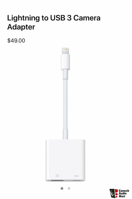 Apple Lightning to USB 3 Camera Adapter Wanted - Canuck Audio Mart