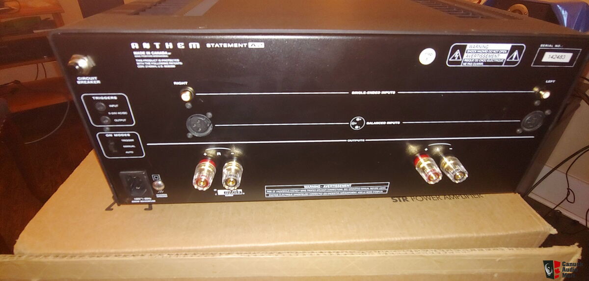 Anthem A2 Reference Stereo Amplifier 225 watts 8 ohms Mint(Willing to ...