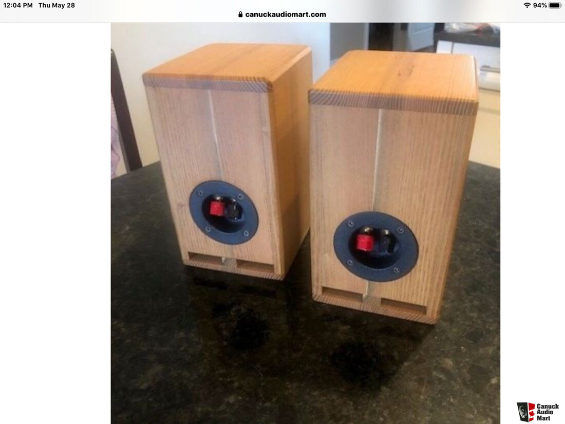 bespoke built solid wood mini monitor speakers with enabled Fostex ...