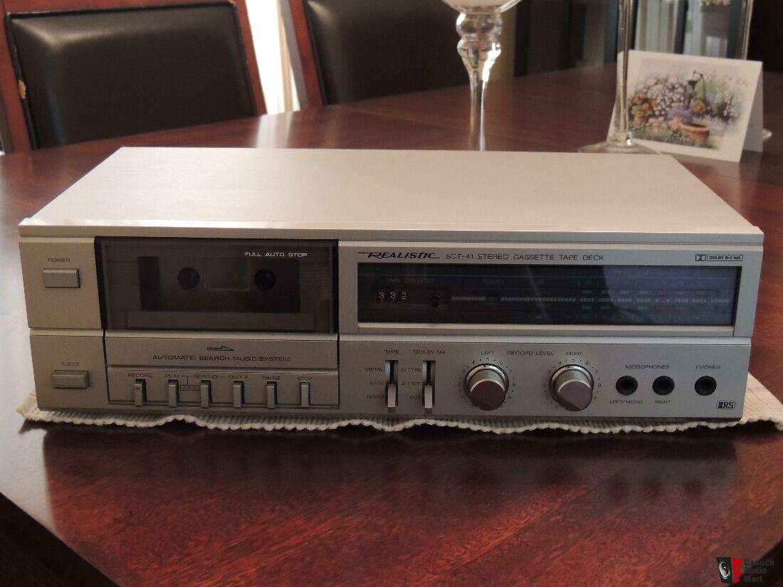 Realistic SCT-41 Stereo Cassette Tape Deck- Dolby B,C, Metal, Chrome ...