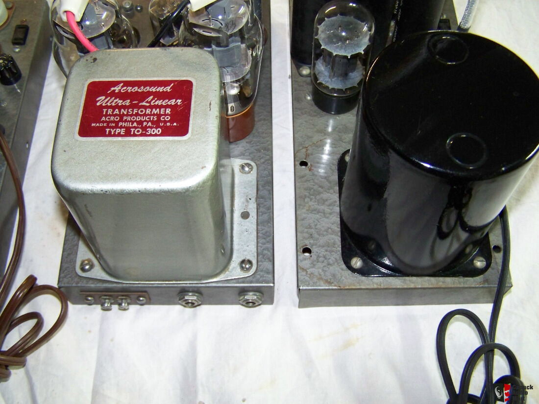 Pair Heathkit W3M tube amplifiers TO-300 Acrosound UTC power ...