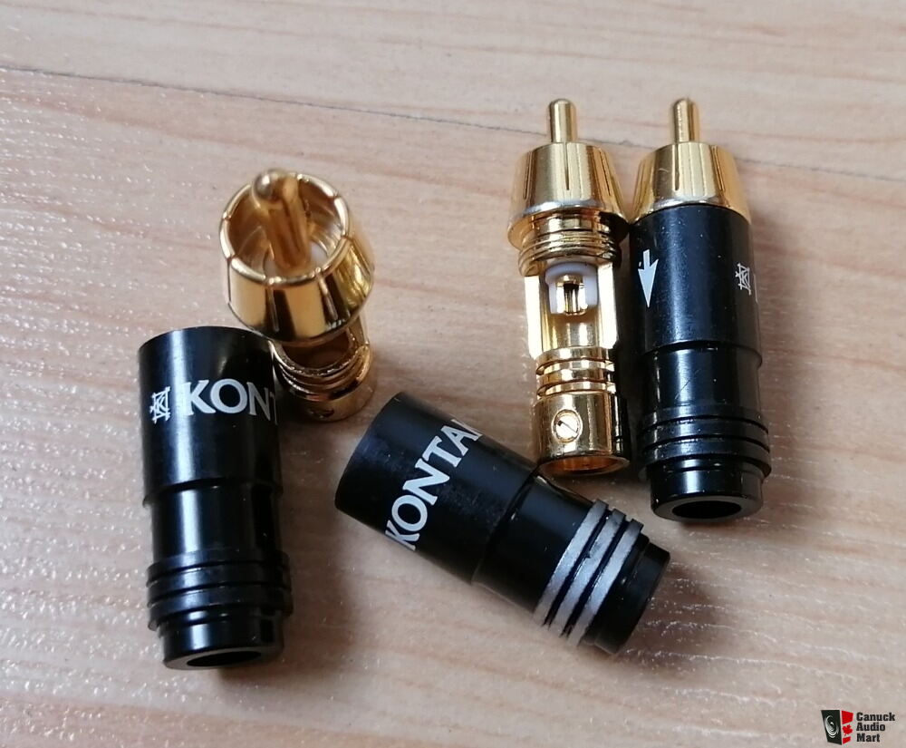 rare premium quality KONTAK AUDIO RCA plugs ( only 10 sets ) Photo ...