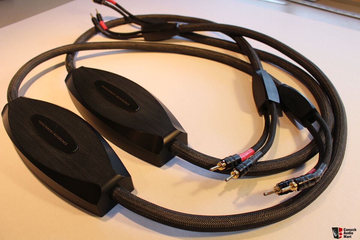Transparent reference MM2 Speaker Cables , 8 ft. with locking banana ...