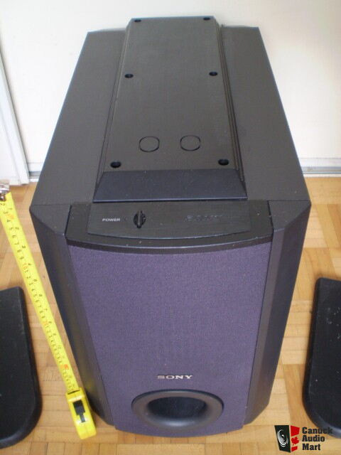 SONY TOP OF THE LINE MODEL SA-W505 SUBWOOFER WITH 2 BOOKSHELF SPEAKERS ...