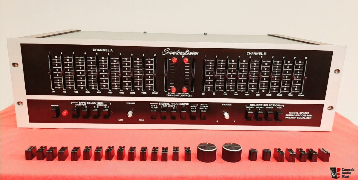 Serviced-SOUNDCRAFTSMEN SP4001 SP-4001 Preamplifier Equalizer in Box-NM ...