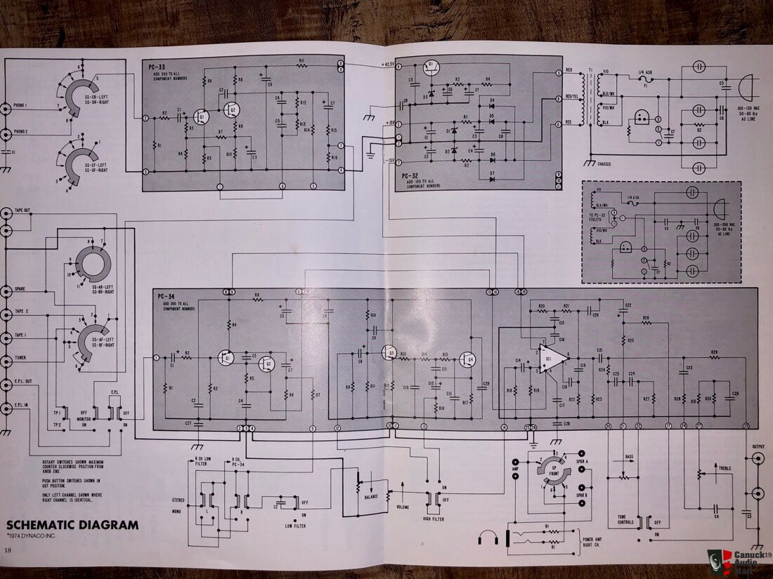 N.M. Dynaco PAT 5 Preamplifier w/ original box & user /schematic manual ...