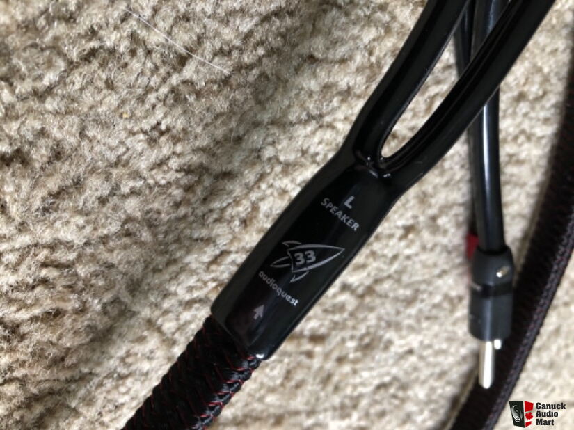 Audioquest Rocket 33 BFA/Banana Factory Prepared Speaker Cables (8ft ...