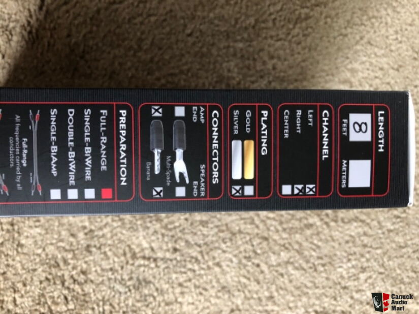 Audioquest Rocket 33 BFA/Banana Factory Prepared Speaker Cables (8ft ...
