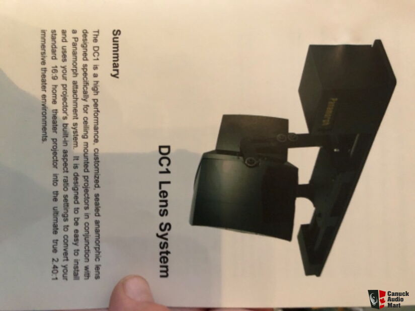 Panamorph DC1 anamorphic projector lens with motorized sled mounting ...