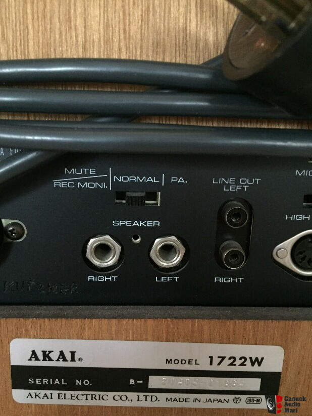 Akai 1722W Stereo Tape Recorder Reel to Reel Photo #2840407 - US Audio Mart
