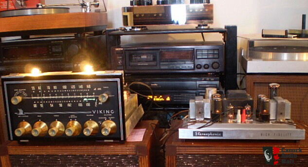 VINTAGE VIKING TUBE STEREO PREAMPLIFIER AND POWER AMPLIFIER WORKING ...