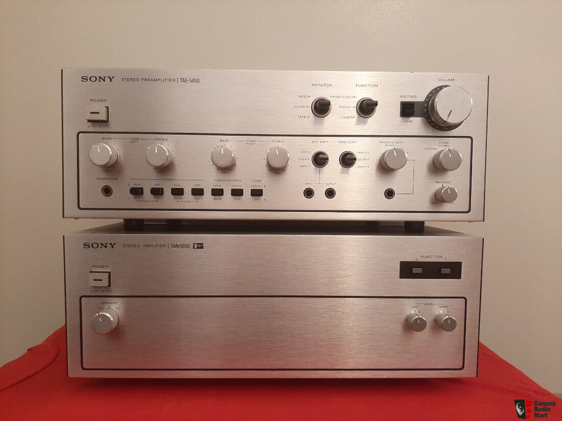 Serviced-SONY V-FET Preamplifier+Power Amplifier Combo-TAE-5450+TAN ...