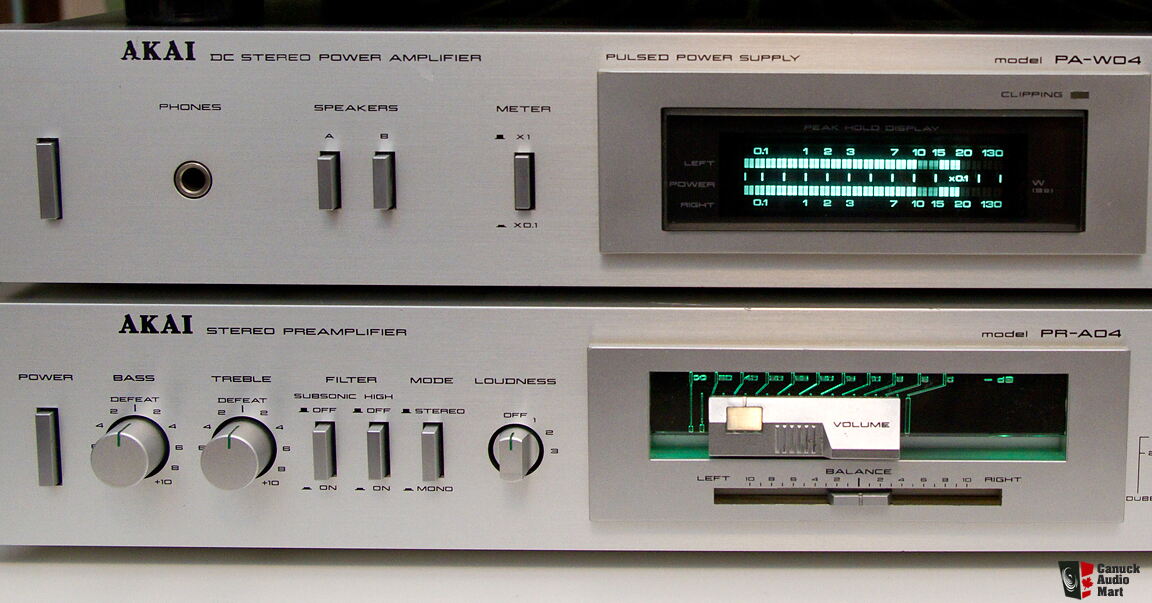 AKAI PA-W04/PR-A04 power amp and pramp combo Photo #2860239 - UK Audio Mart