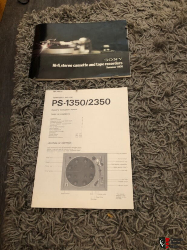 Sony ps-1350 turntable pristine condition with original box and manuals ...