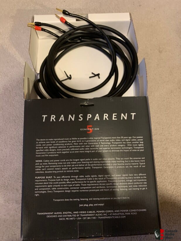 Transparent Cable MusicWave Gen5 - 15ft/Pr Speaker Cables -Current ...