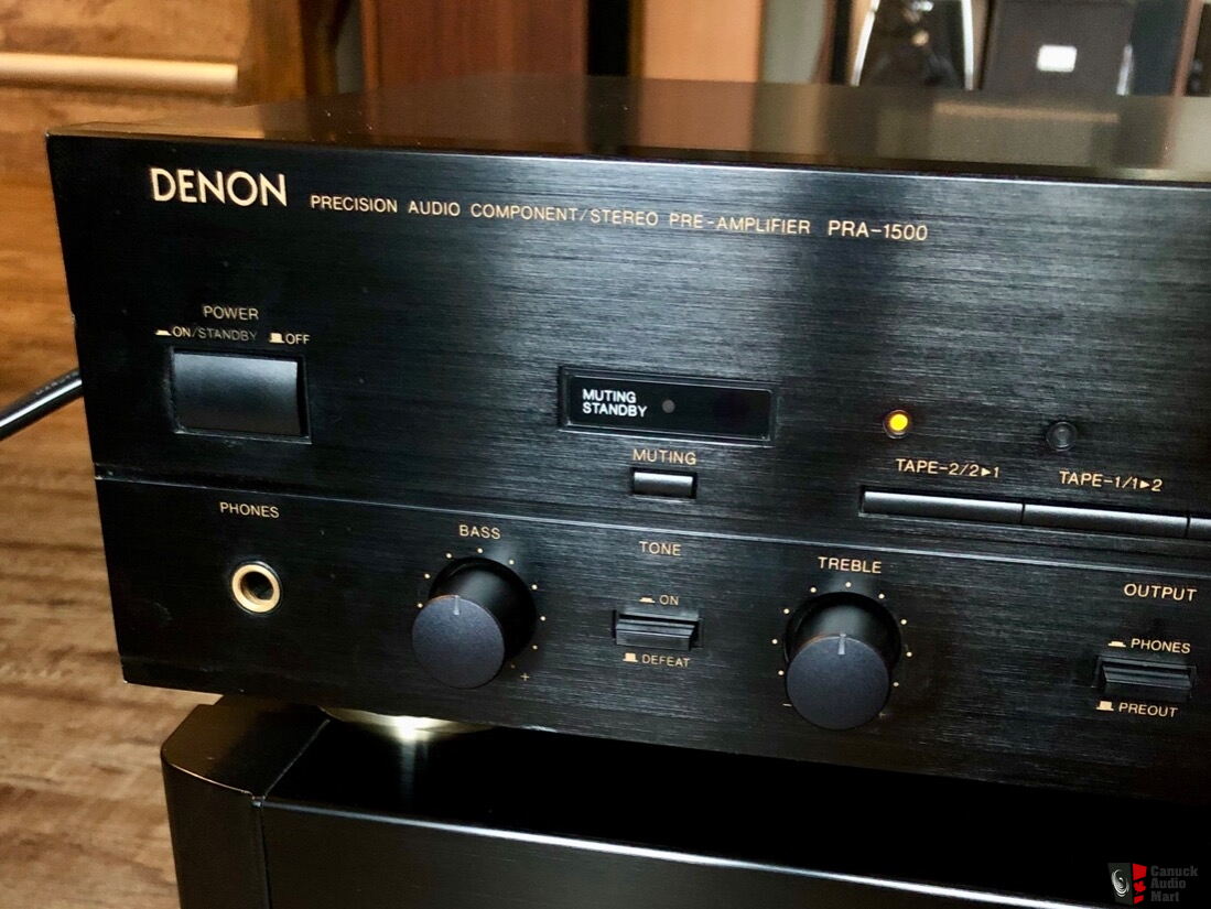 1990 Denon PRA-1500 pre amplifier preamp phono pre-amp offering MM & MC ...
