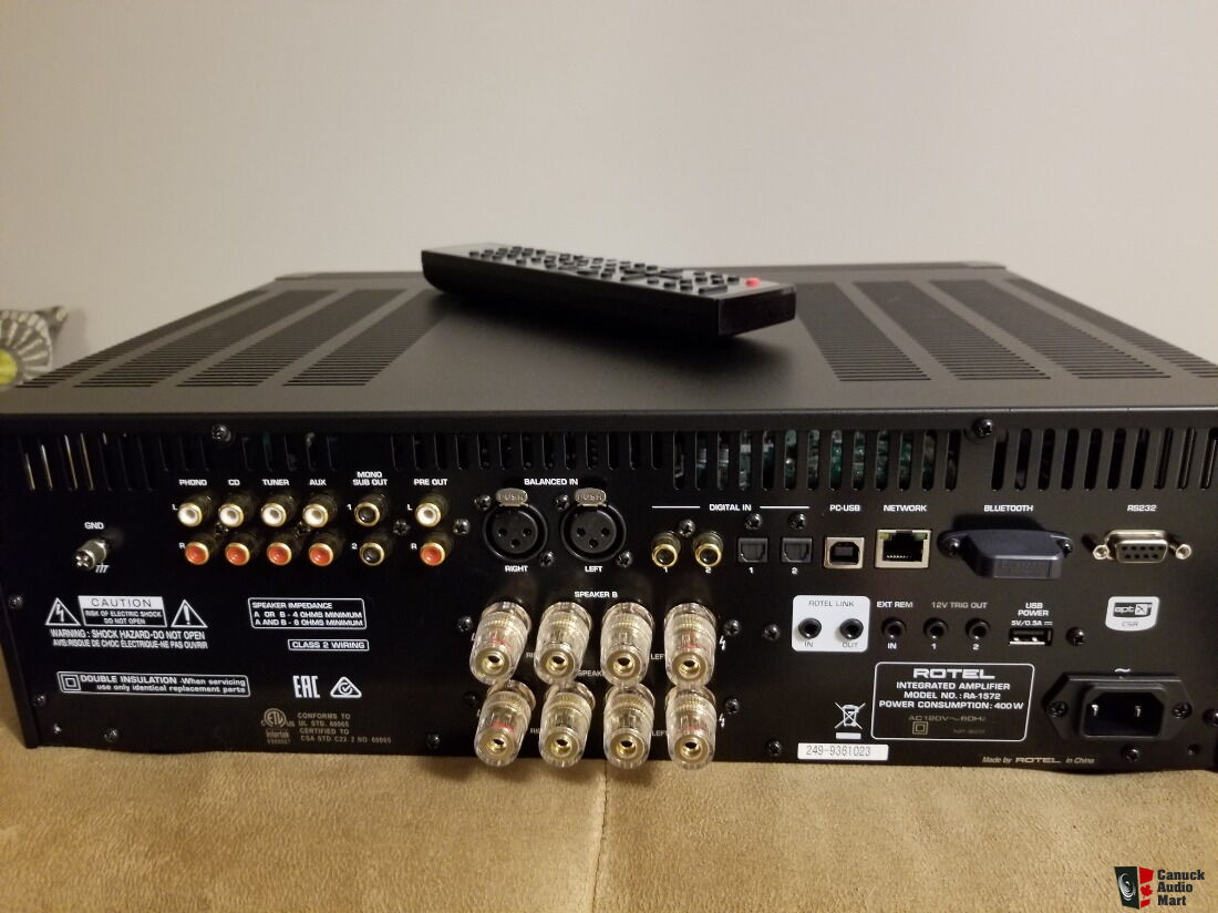 Rotel RA-1572 Integrated Amp - 32 bit DAC, Phono Preamp, Bluetooth 120 ...