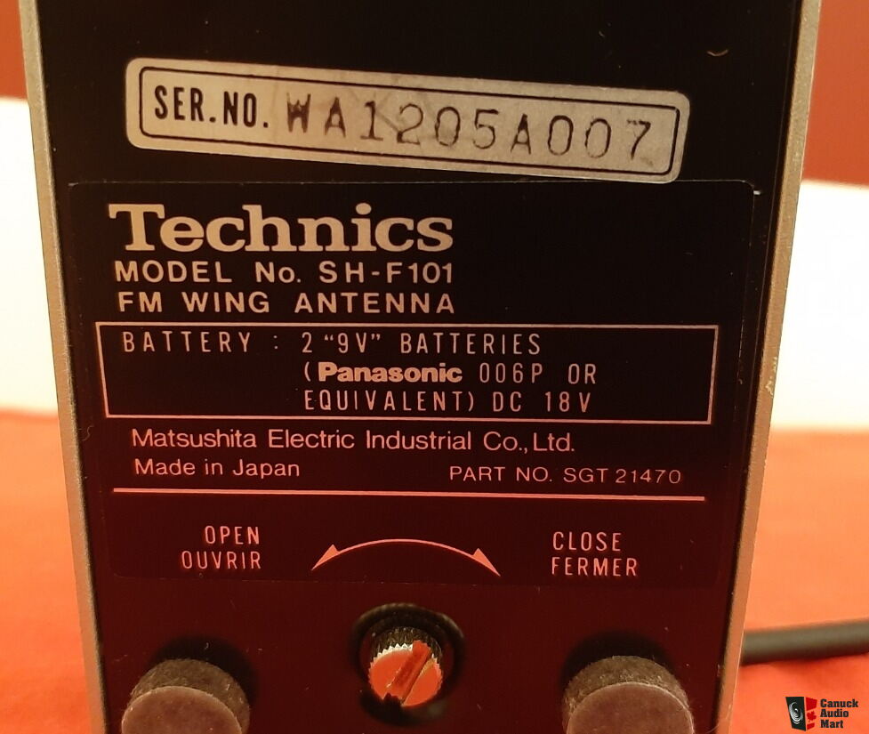 Near MINT!!!-TECHNICS SH-F101 Wing FM Antenna+Manual-SOLD on KIJIJI ...