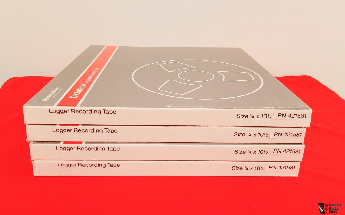 New-Lot of 4 DICTATAPE DICTAPHONE 10.5" Metal Reel to Reel Logger Tapes ...