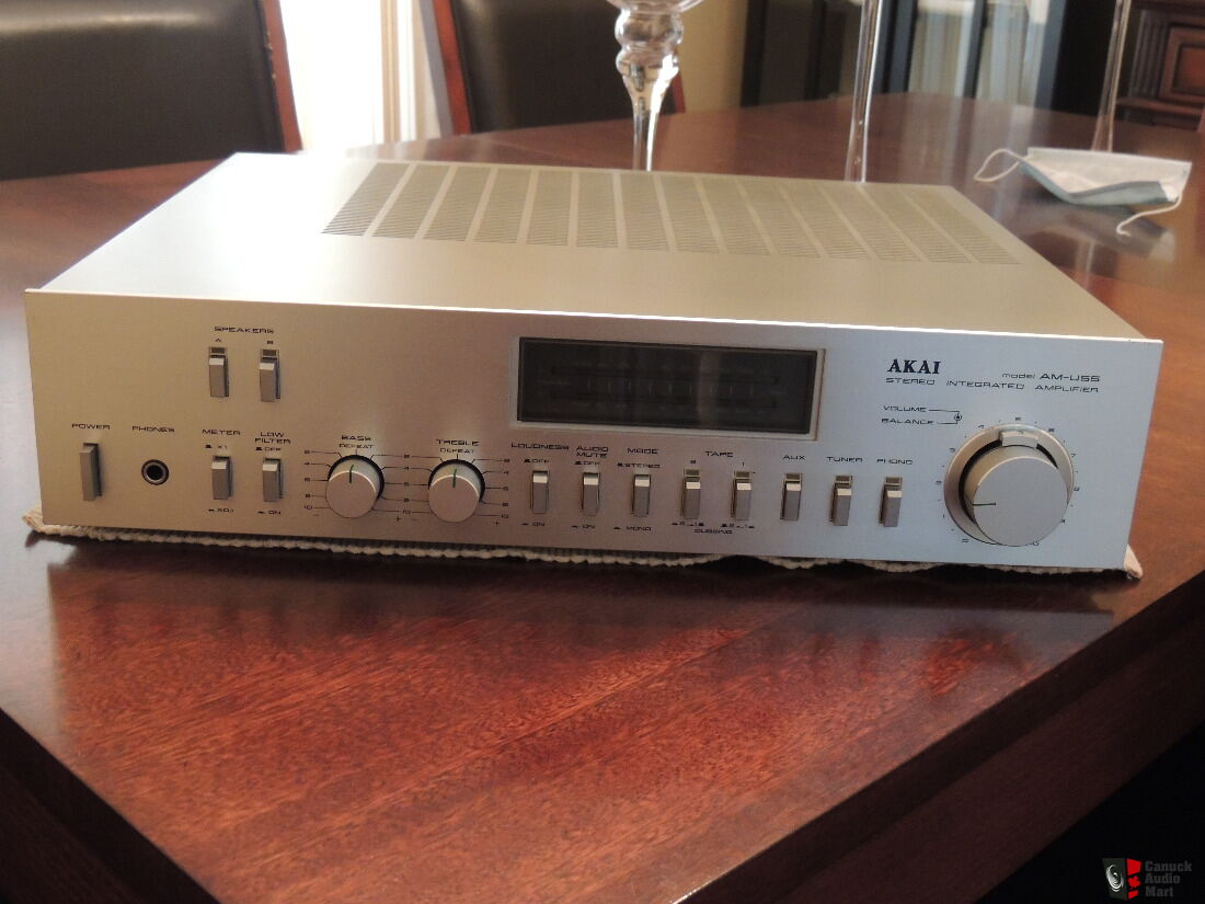 Rare Akai AM-U55 Integrated Stereo Amp- 55 Watts/ch, Phono, Pre/Power ...