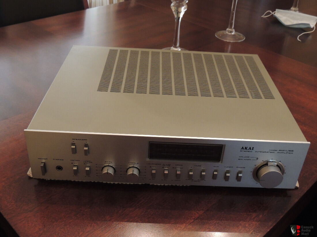 Rare Akai AM-U55 Integrated Stereo Amp- 55 Watts/ch, Phono, Pre/Power ...