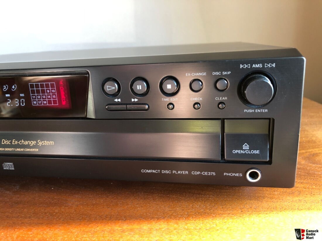 2002 SONY CDP-CE375 5 Compact Disk CD player Changer optical output ...
