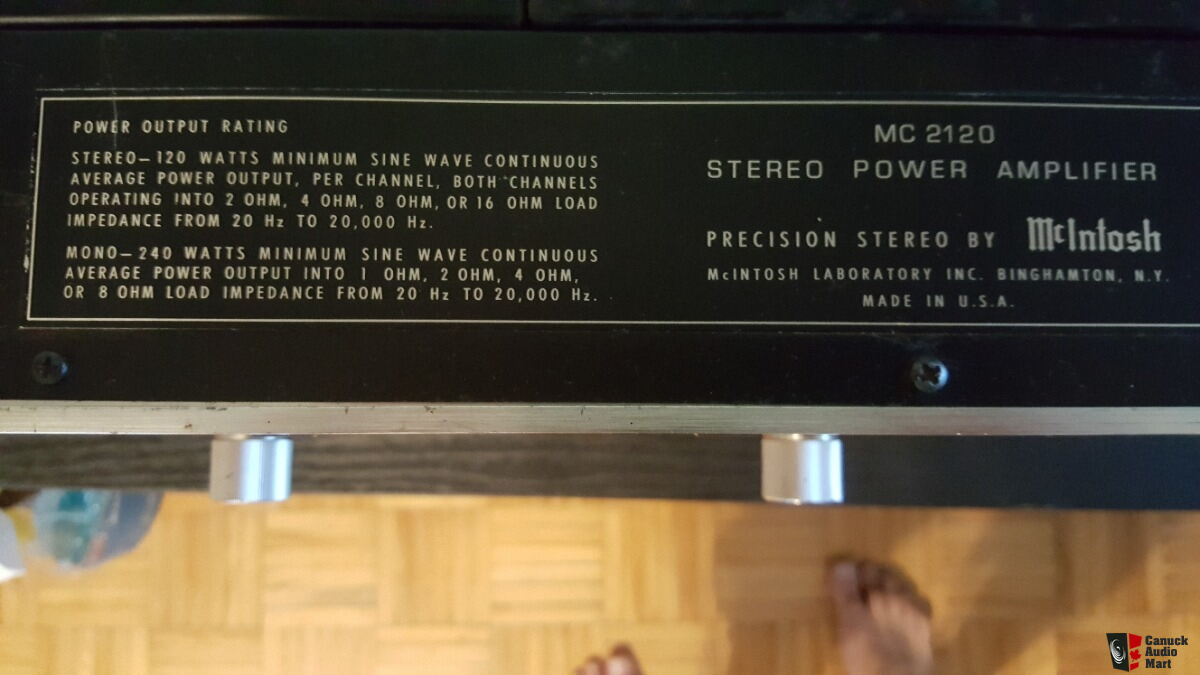 Mcintosh MC2120 Photo #2926075 - Canuck Audio Mart