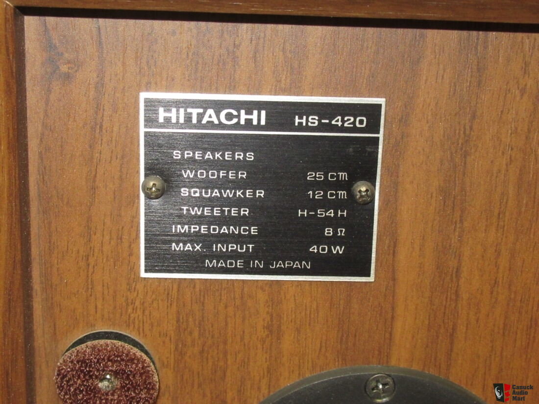 Hitachi HS-420 Pair of vintage Speaker system Photo #2936137 - Canuck ...
