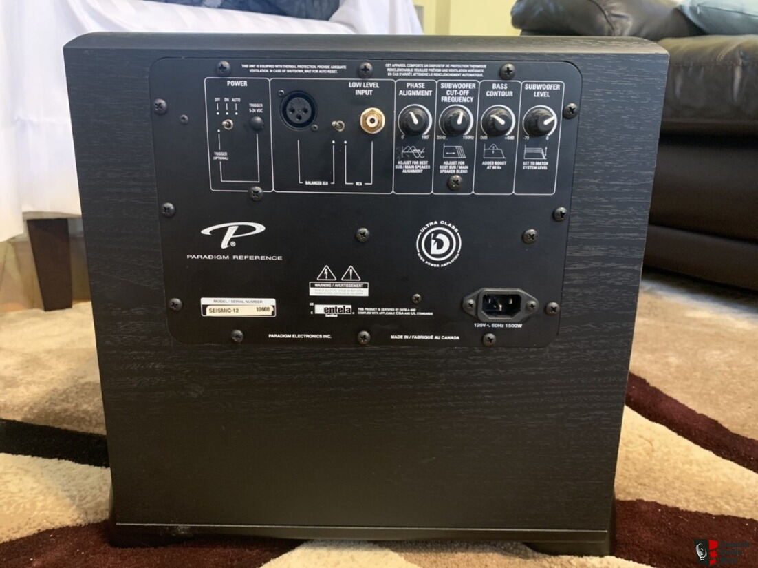 Paradigm séismic 12 (1200 watts rms 4500 watts peak) For Sale - Canuck ...