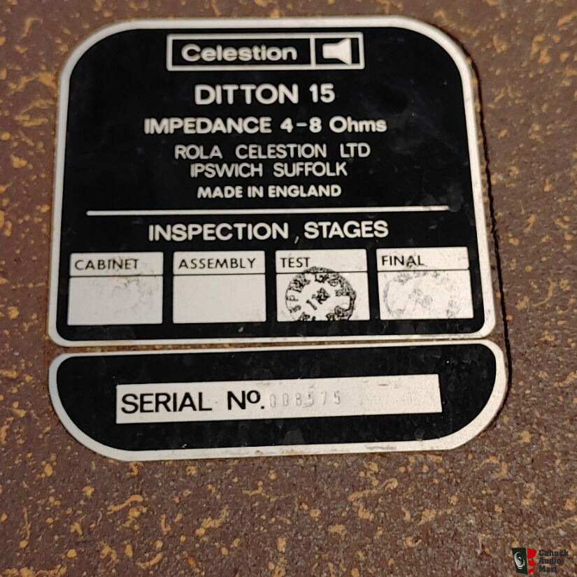 Celestion Ditton 15 Photo #2963886 - US Audio Mart