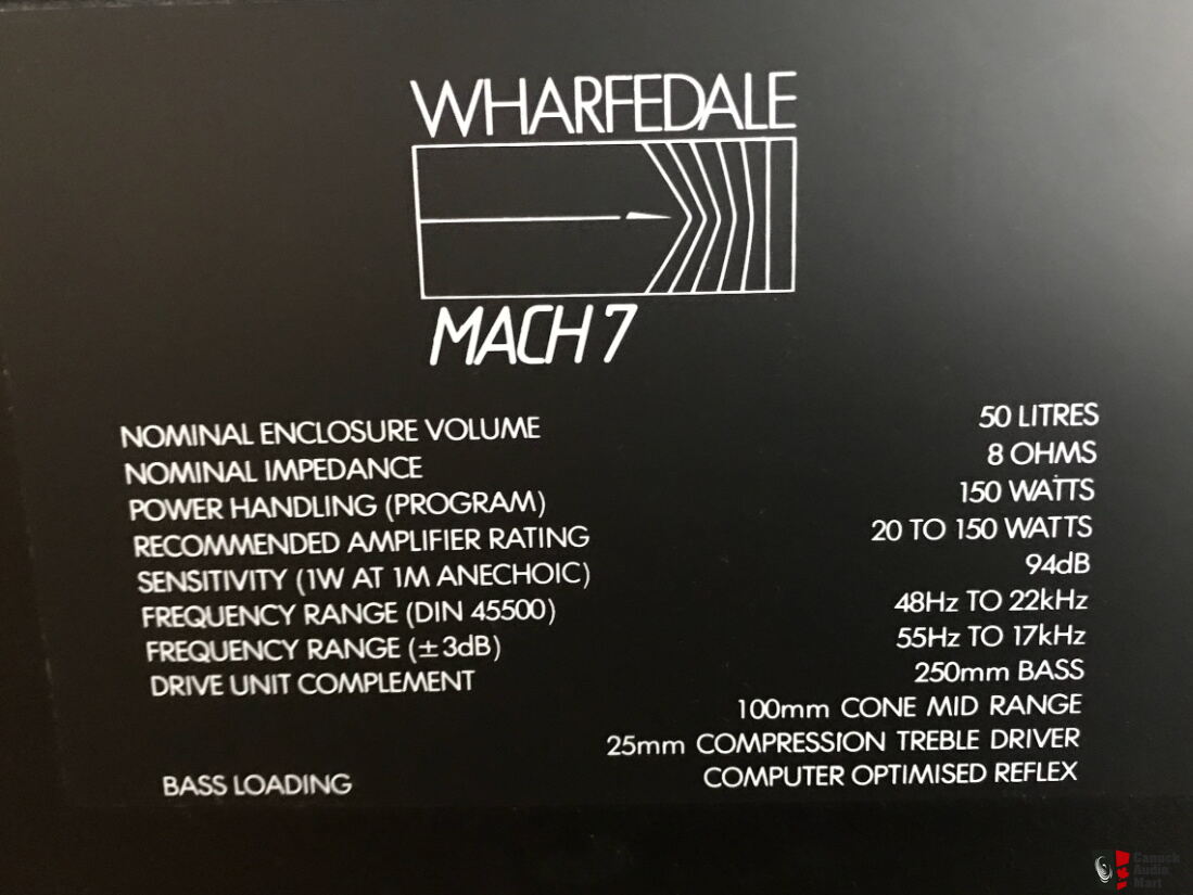 Wharfedale Mach7 Speakers Photo #2970905 - UK Audio Mart