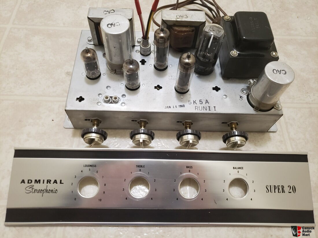 Vintage EL84 6BQ5 tube amplifier with Philips Tesla fullrange speakers ...