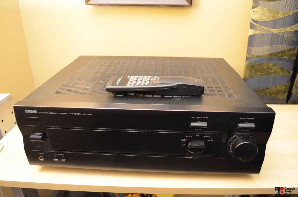 Yamaha AX-592 Stereo Integrated Amplifier with phono and remote Photo ...