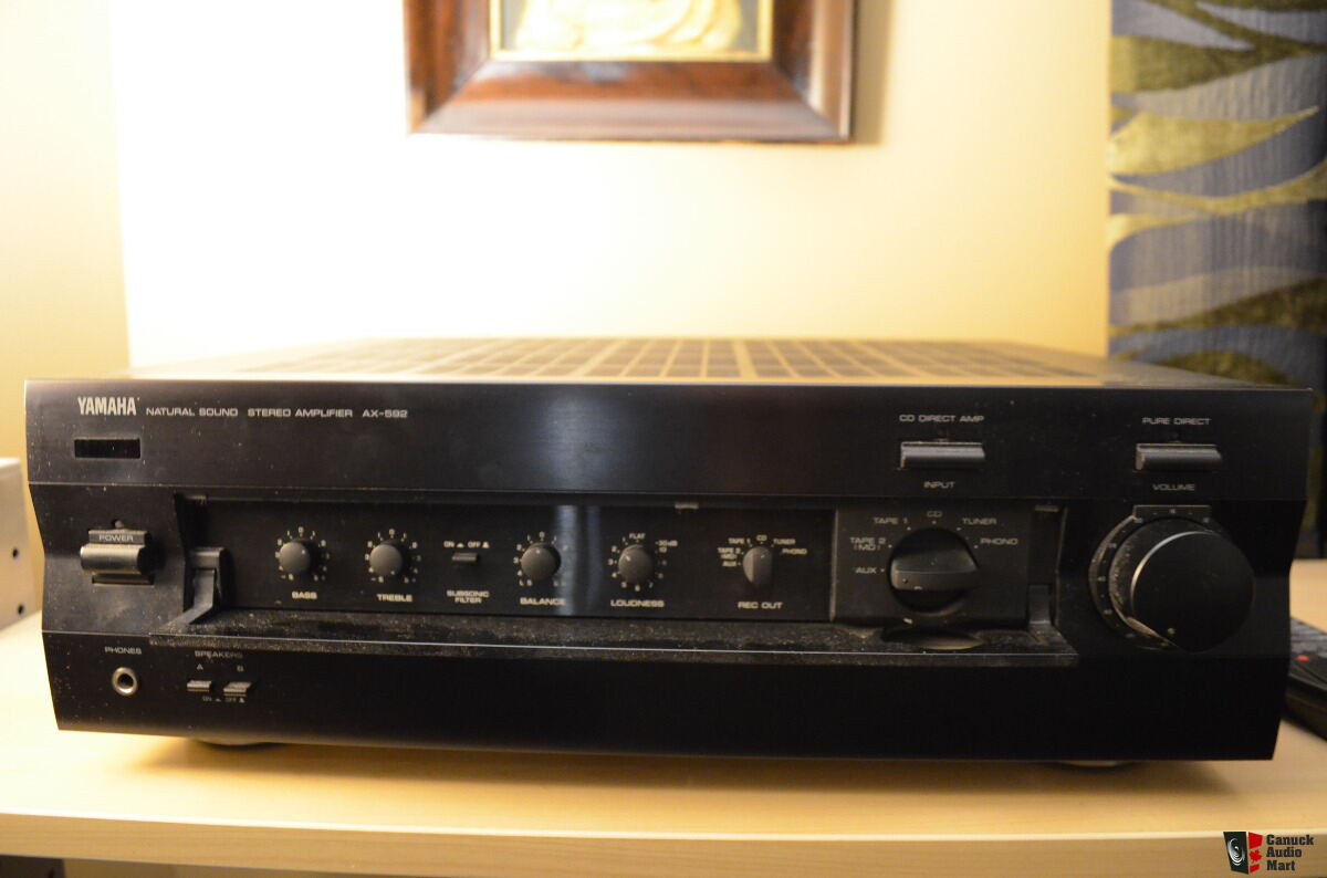 Yamaha AX-592 Stereo Integrated Amplifier with phono and remote Photo ...