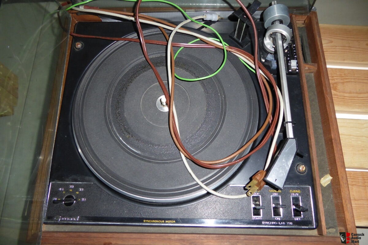 wood base Garrard SL synchro lab 72 B Turntable for restore or parts ...