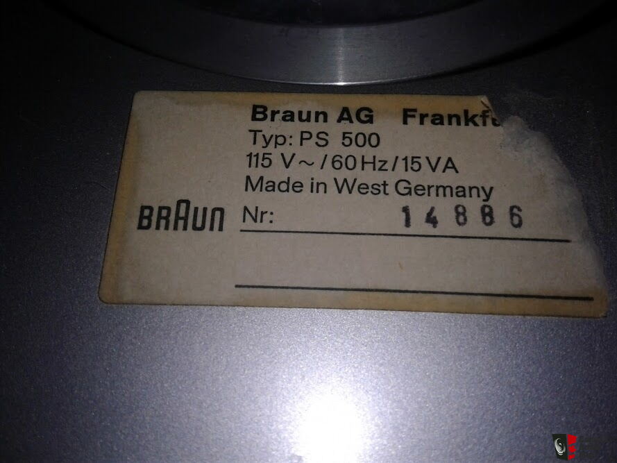 Rare Braun PS 500 Idler/Belt Drive Turntable Dieter Rams designed Photo ...