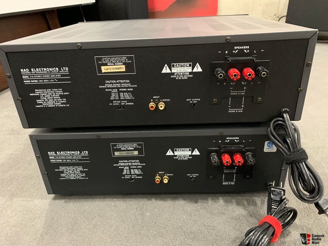 Two NAD 216 THX Amps Fully Functional In Great Shape For Sale Two NAD 216 THX Amps Fully Functional In Great Shape For Sale