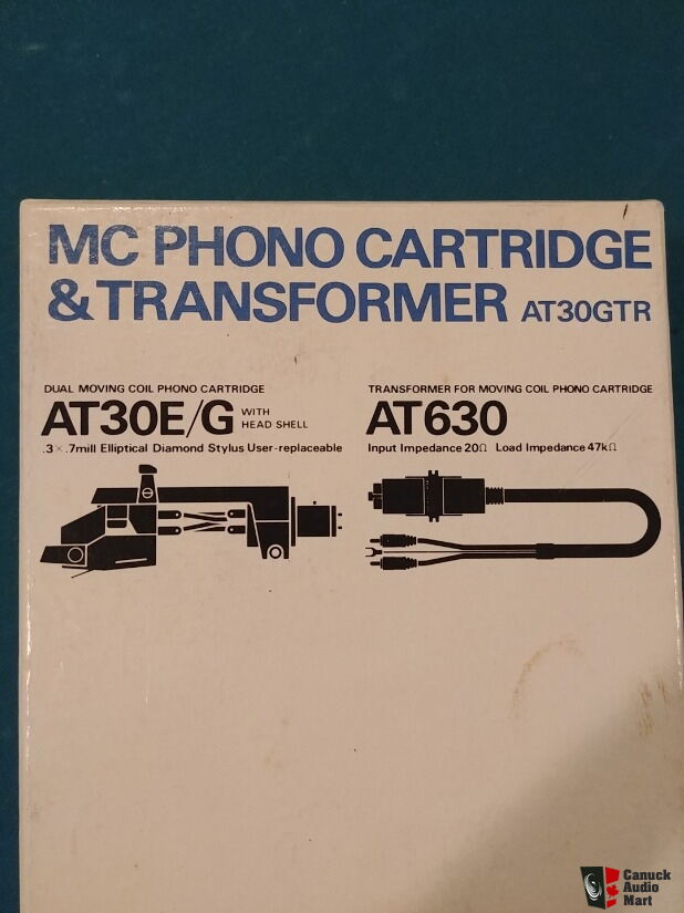 Moving coil phono cartridge AT 30e with AT 630 transformer audio ...