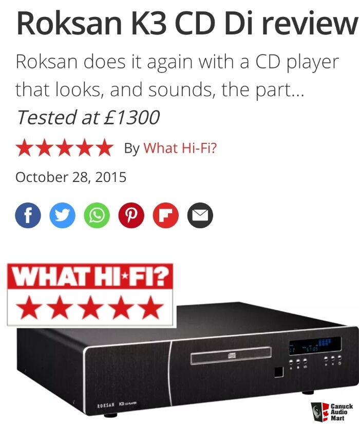 Roksan K3 CD Di Player/Dac Charcoal Colour as New! Photo #3026975 ...