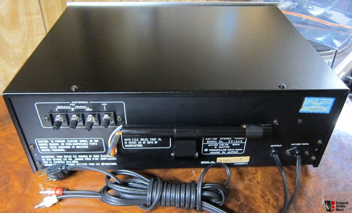 Classic Hitachi FT-340 Stereo FM/AM Tuner JAPAN Photo #3031235 - Canuck ...