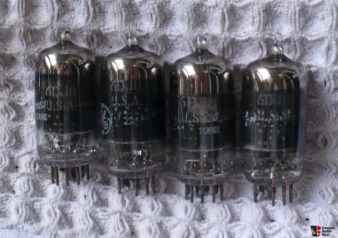 2 Vintage Pair Of GE "Black Glass" 6DJ8 ECC88 Preamplifier Tubes Photo ...
