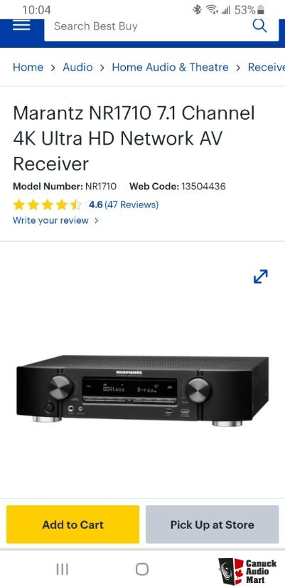Marantz NR1710 7.1 Atmos Receiver New in Sealed Box Photo #3051498 ...