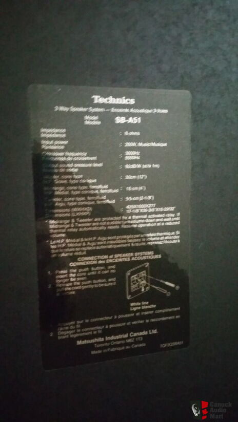 Technics SB-A51 speakers Photo #3056530 - UK Audio Mart